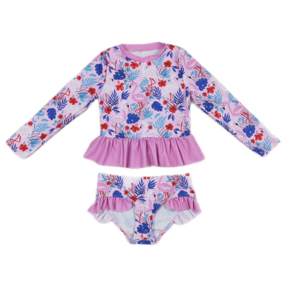 Flamingo Long Sleeved Tankini – Golden Cactus Tutus & Apparel