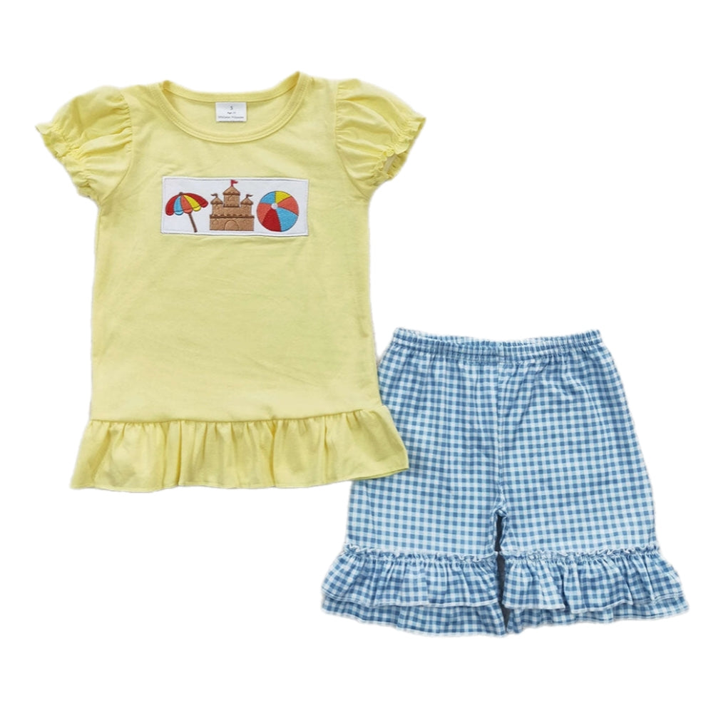 Embroidered Sand Castle Sets – Golden Cactus Tutus & Apparel